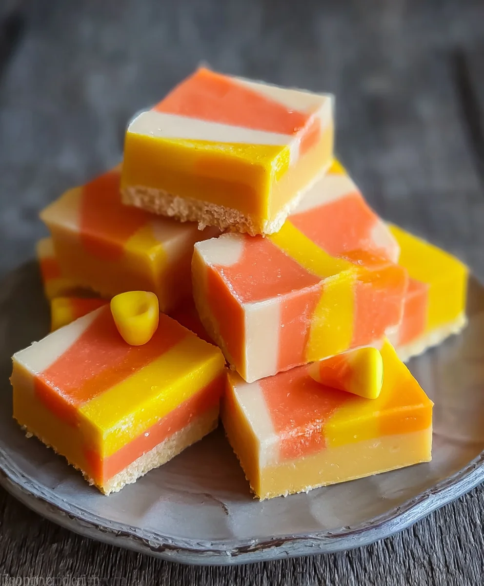 Candy Corn Fudge Recipe - Easy Fall Treat - Chef Strawberry