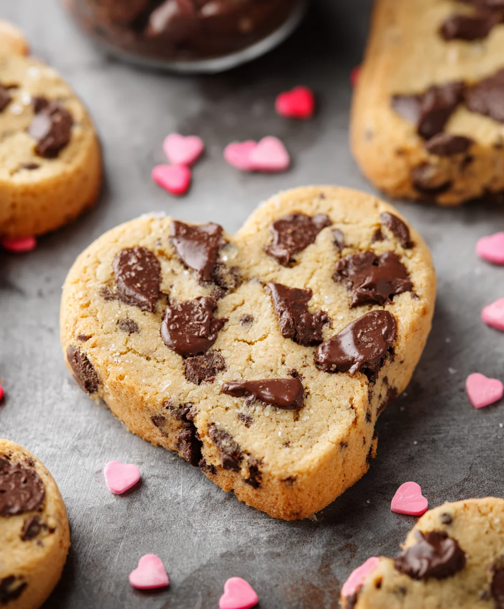 Perfect Heart-Shaped Chocolate Chip Cookies Recipe - Chef Strawberry